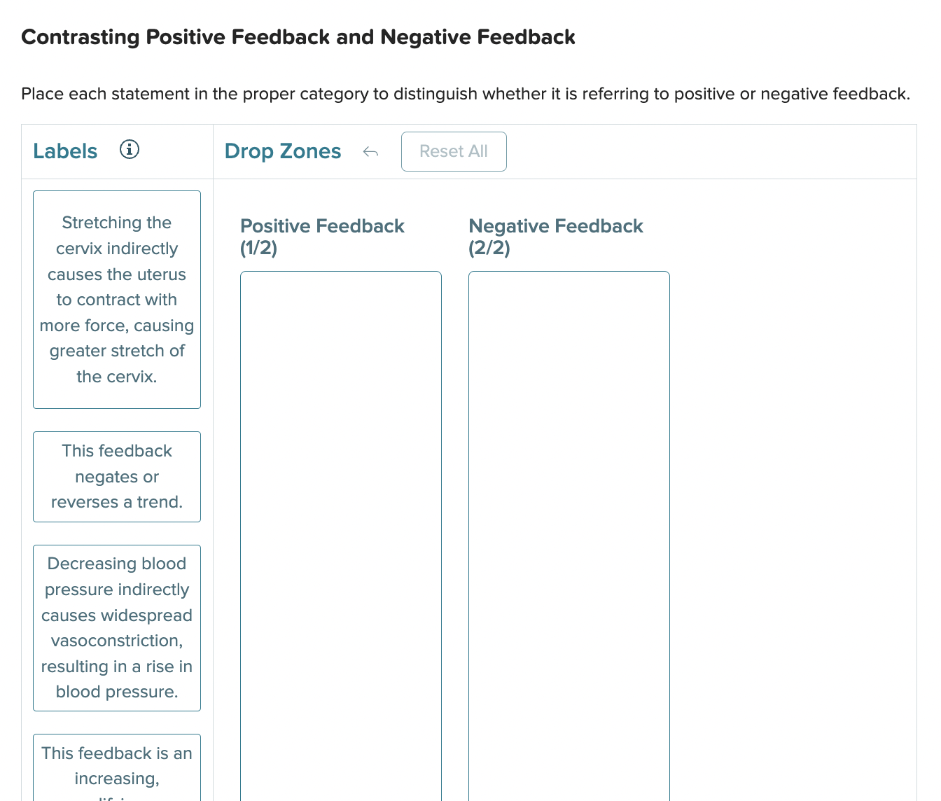 Solved Contrasting Positive Feedback and Negative | Chegg.com