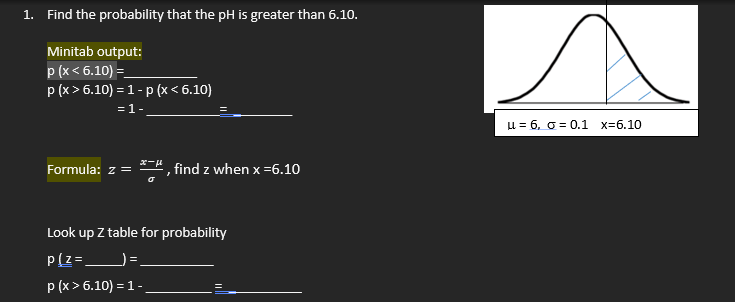 Solved 1. Find the probability that the pH is greater than | Chegg.com
