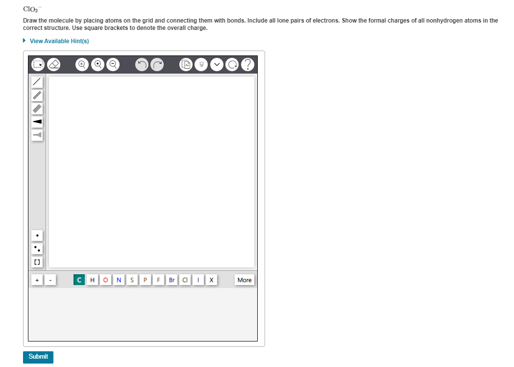 Solved CN Draw the molecule by placing atoms on the grid and | Chegg.com