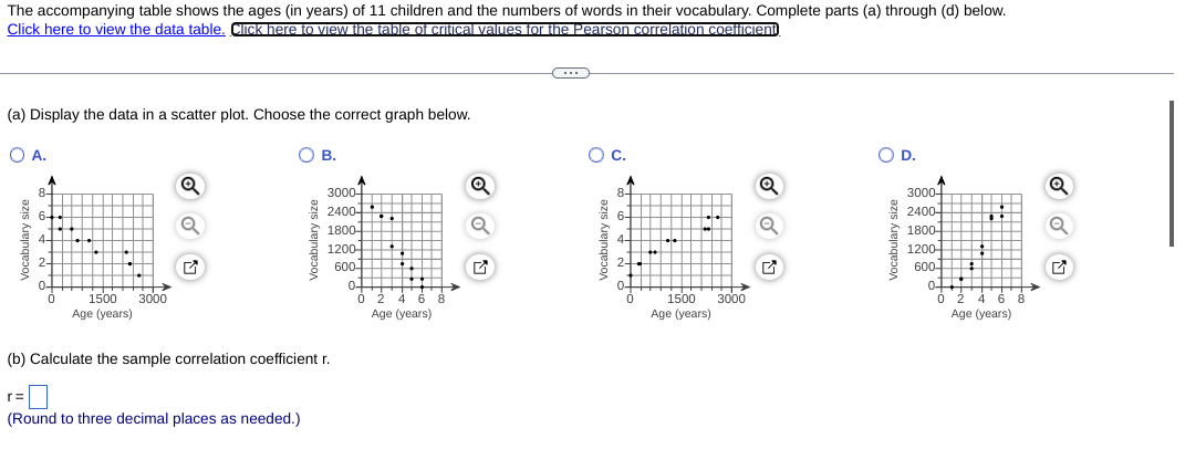Solved (a) Display the data in Data Table A. (b) Calculate | Chegg.com
