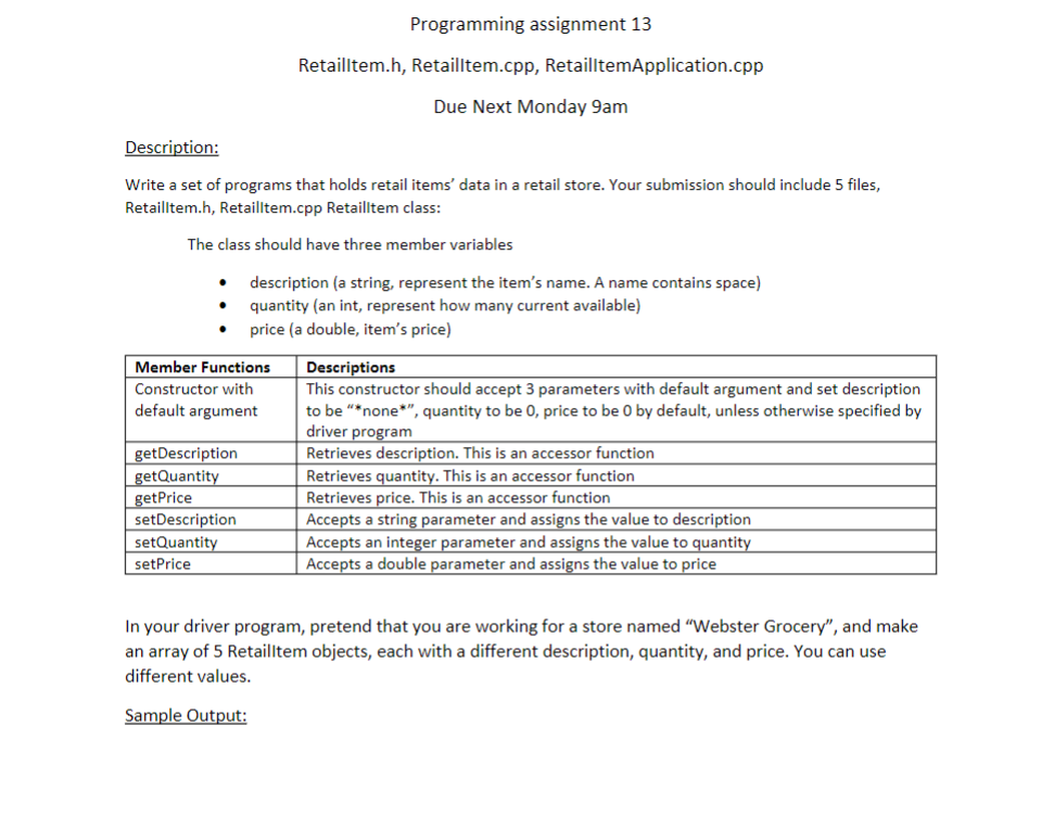 Solved Description: Write a set of programs that holds | Chegg.com