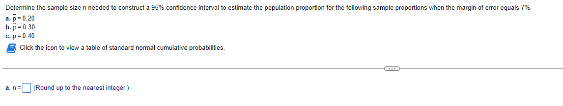 Solved Determine the sample size n needed to construct a 99% | Chegg.com