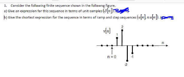 Solved 1. Consider the following finite sequence shown in | Chegg.com