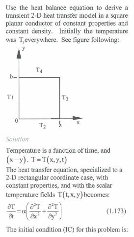 Use the heat balance equa transient 2-D heat transfer | Chegg.com