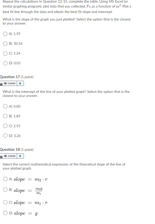 Solved Part 1: Relationship Between Radius and Angular Speed | Chegg.com