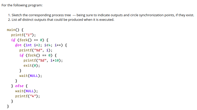 Solved For the following program: 1. Sketch the | Chegg.com
