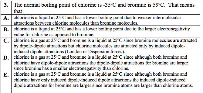 Solved 3. The normal boiling point of chlorine is -35°C and | Chegg.com