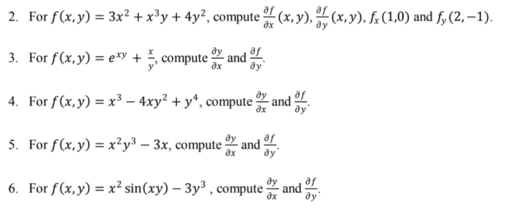 Solved 2. For f(x,y) = 3x2 + xºy + 4y2, compute (x,y). * | Chegg.com Solved 2. For f(x,y) = 3x2 + xºy + 4y2, compute (x,y). * | Chegg.com