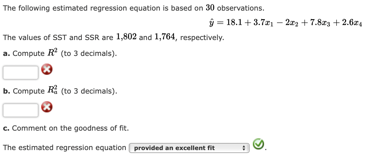 Solved The Following Estimated Regression Equation Is Based