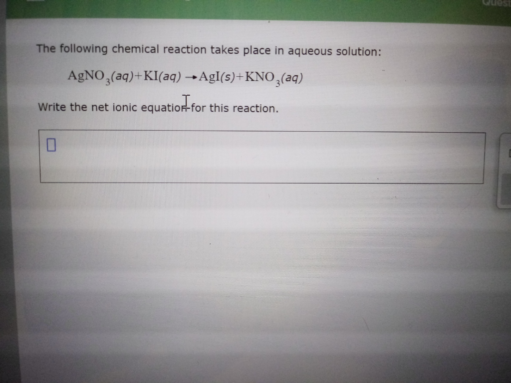 Solved Guest The following chemical reaction takes place in | Chegg.com