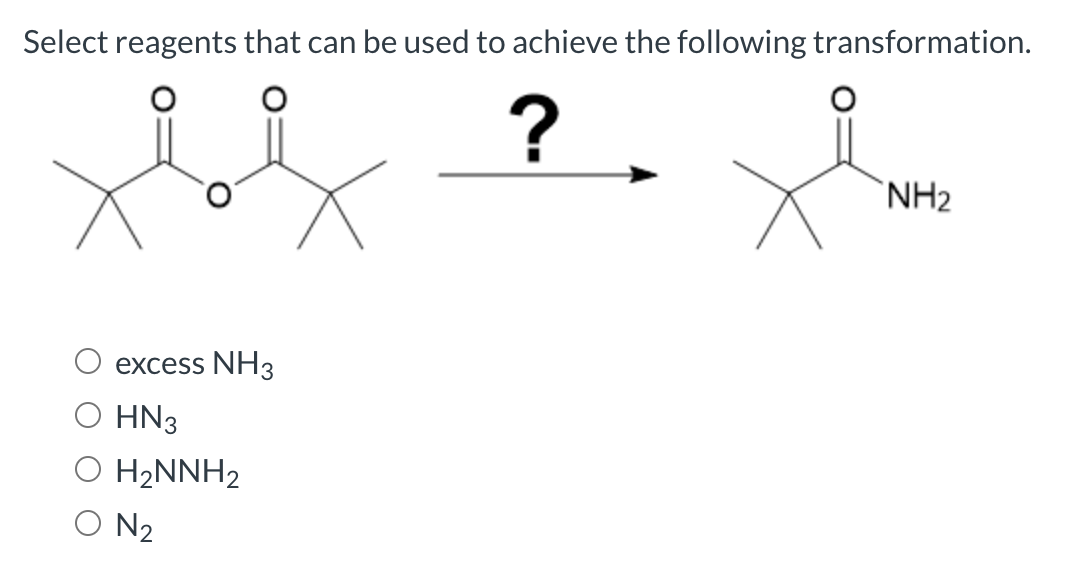 Solved Select reagents that can be used to achieve the | Chegg.com