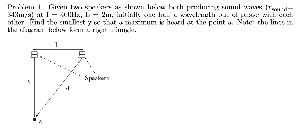 Solved Problem 1. Given two speakers as shown below both | Chegg.com