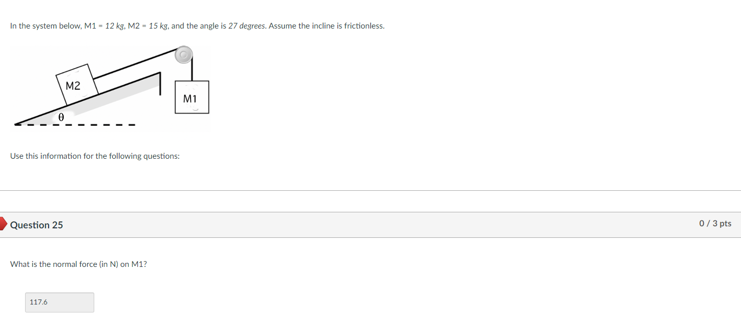 Solved In the system below, M1 = 12kg,M2=15kg, ﻿and the | Chegg.com