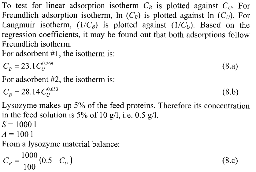 comment on the nature of the adsorption isotherms. | Chegg.com