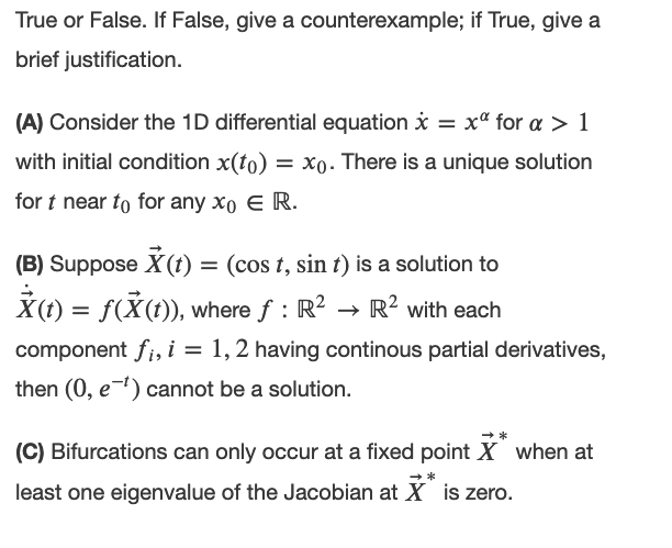 Solved True or False. If False, give a counterexample; if | Chegg.com