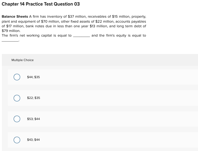 Solved Chapter 14 Practice Test Question 01 Income Statement | Chegg.com