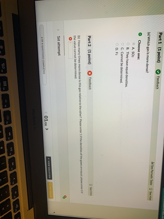 Solved Part 2 (1 point) See Hint (b) How many times more | Chegg.com