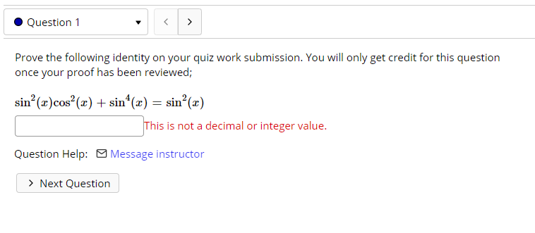 Solved Question 1 Prove the following identity on your | Chegg.com