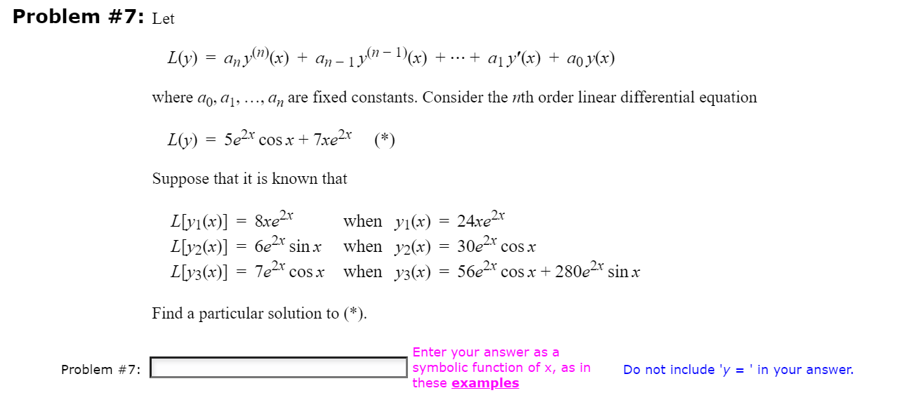 Solved Problem #7: Let | Chegg.com