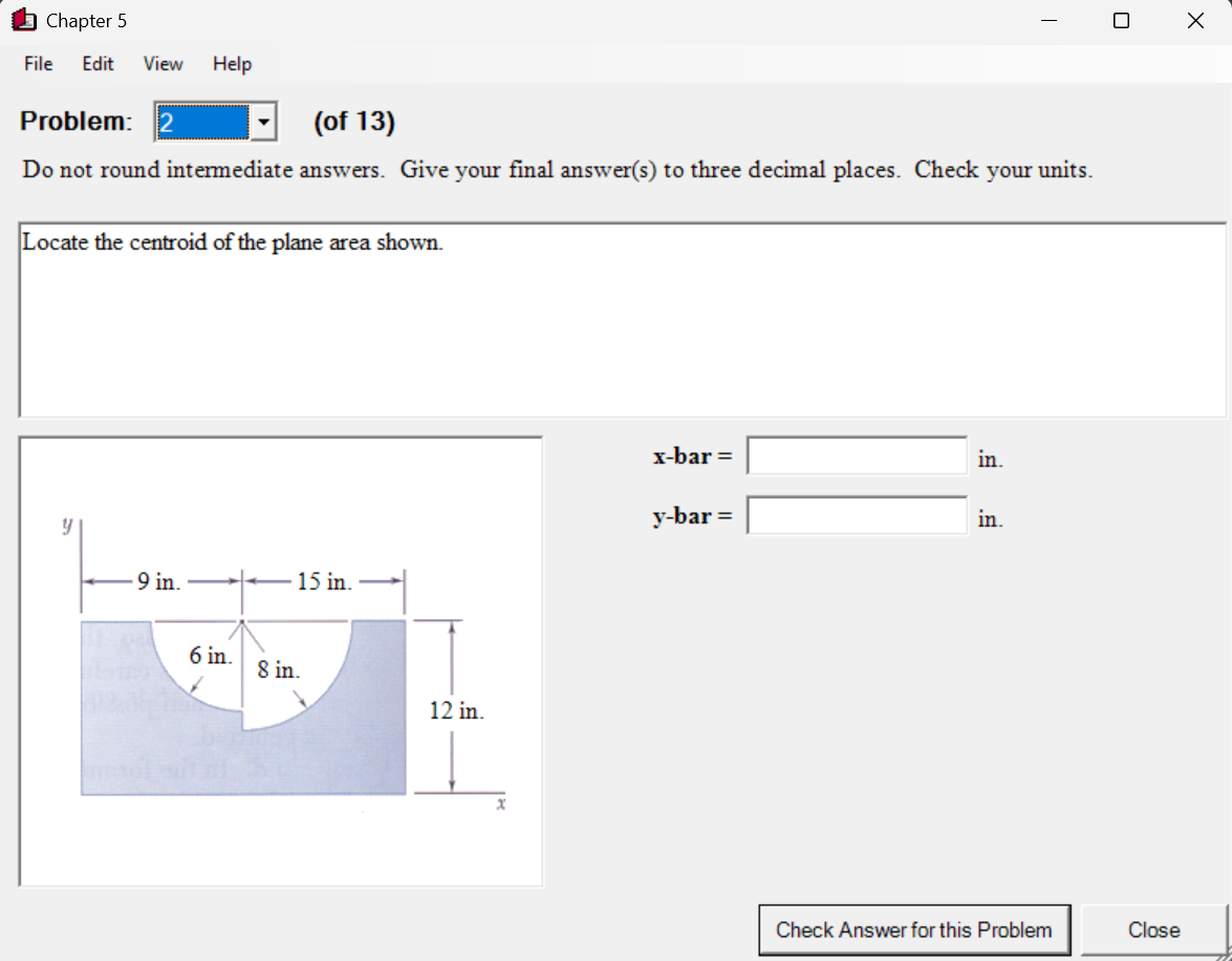 Solved Chapter 5File Edit View HelpProblem: 2 (of 13)Do ﻿not | Chegg.com