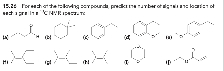 Solved 15.26 For each of the following compounds, predict | Chegg.com