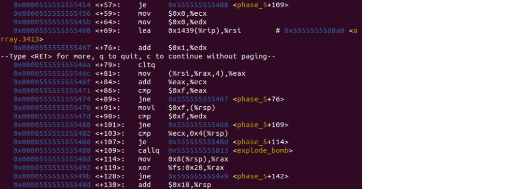Solved this is binary bomb lab phase 5.I didn't solve phase | Chegg.com