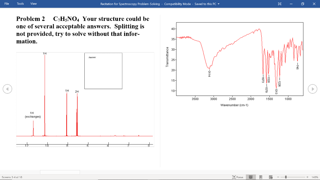 Solved File Tools View Recitation for Spectroscopy Problem | Chegg.com Solved File Tools View Recitation for Spectroscopy Problem | Chegg.com