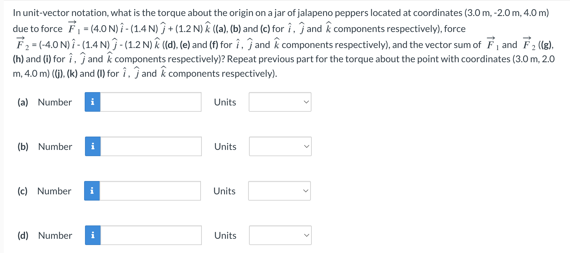 Solved In unit-vector notation, what is the torque about the | Chegg.com