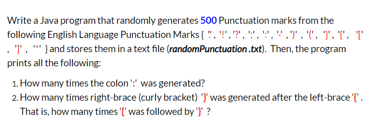 Solved Write A Java Program That Randomly Generates 500 Chegg