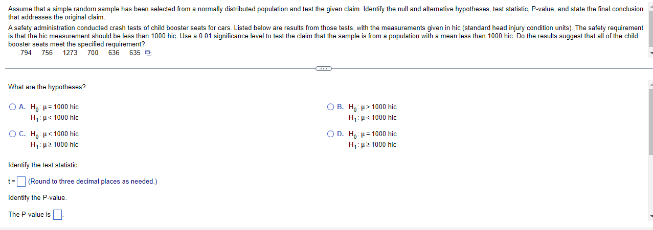 Solved that addresses the original claim.booster seats meet | Chegg.com