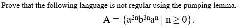 Solved by an EXPERT Prove that the following language is ﻿not regular | Chegg.com