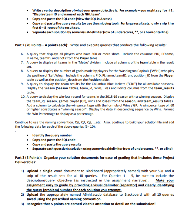 Solved INFS 3770 - Assignment #5 SQL Relational Operators | Chegg.com