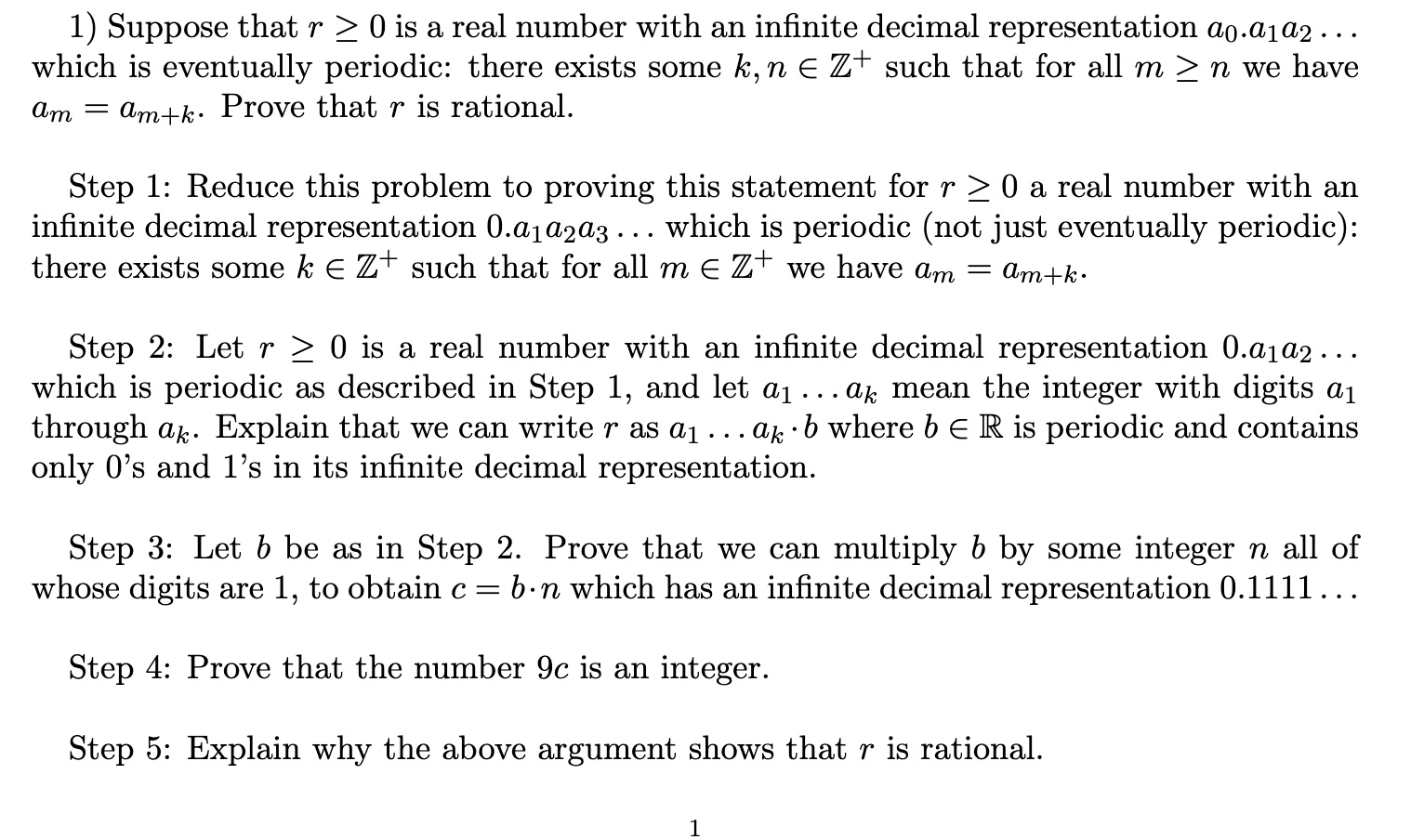 Solved Suppose that r≥0 ﻿is a real number with an infinite | Chegg.com