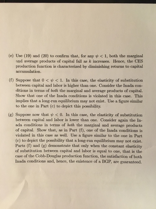 3. It was shown in Lecture #1 that the Inada | Chegg.com
