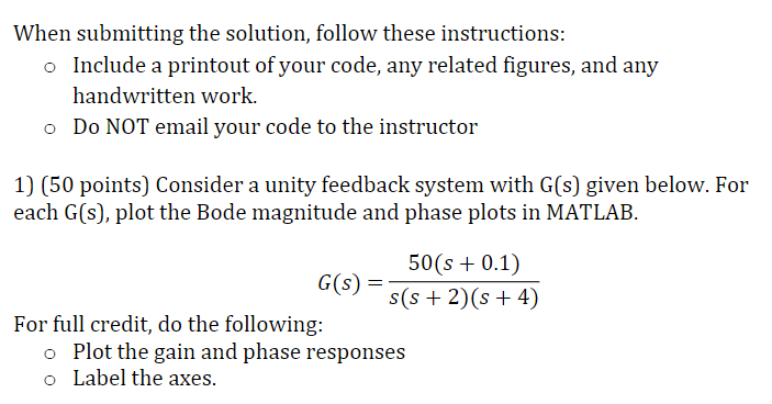 Solved When submitting the solution, follow these | Chegg.com