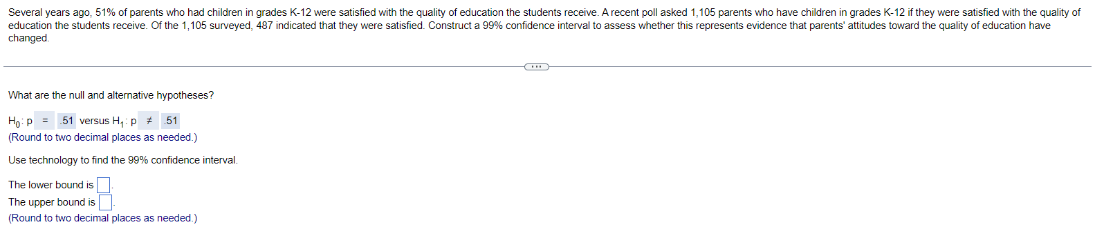 Solved changed. What are the null and alternative | Chegg.com