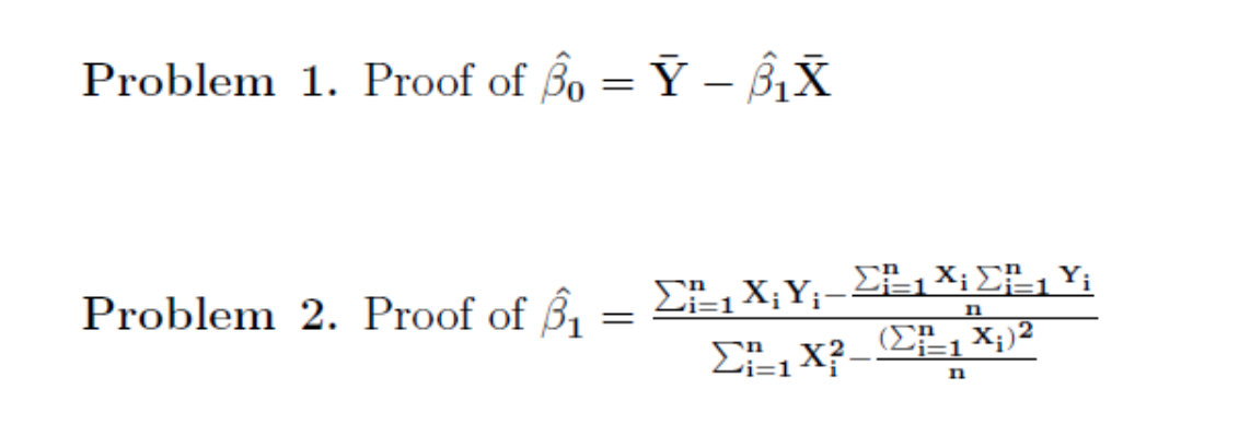 Solved β^0=Y−β^1X | Chegg.com