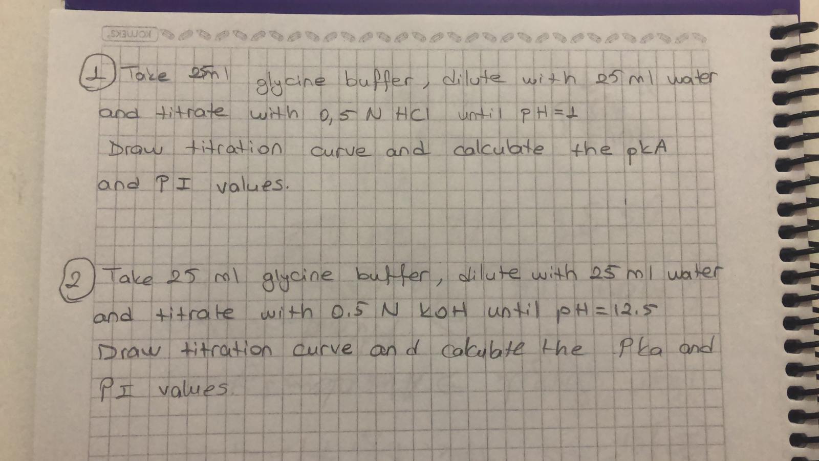 SBON 12) Take en glycine buffer , dilute with es ml | Chegg.com