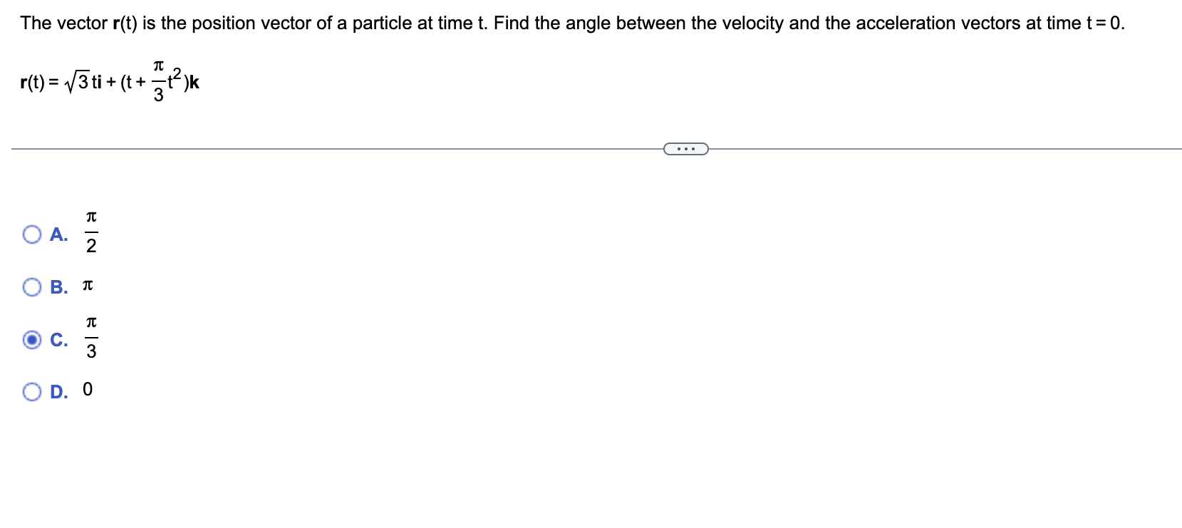 Solved The vector r(t) is the position vector of a particle | Chegg.com