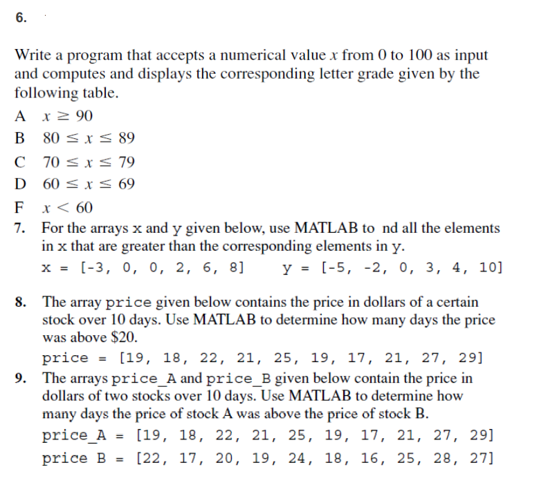 Solved 6 Write A Program That Accepts A Numerical Value X 