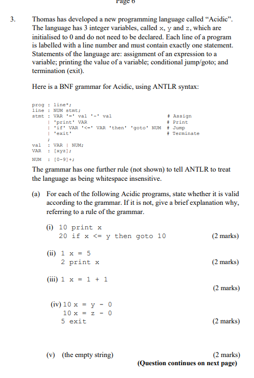 Solved rage 3. Thomas has developed a new programming | Chegg.com