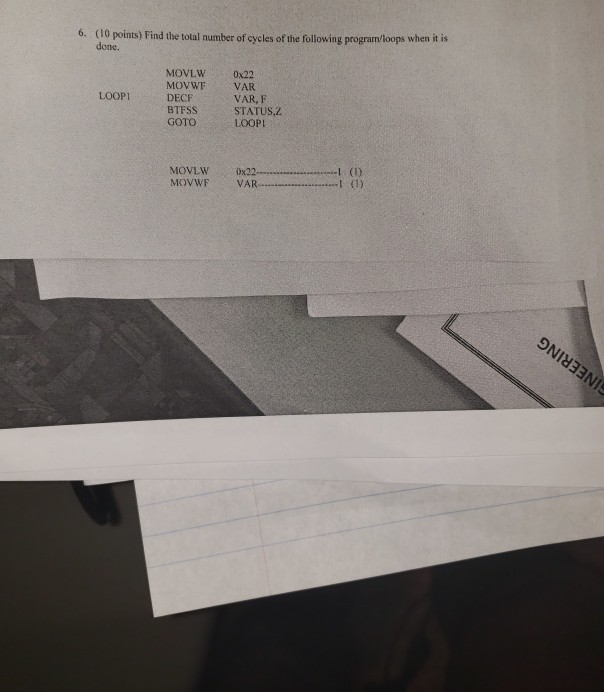 Solved 6. (10 points) Find the total number of cycles of the | Chegg.com