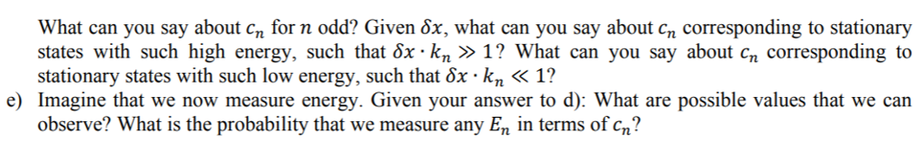 Solved #1. Quantum measurement. Consider a particle an | Chegg.com