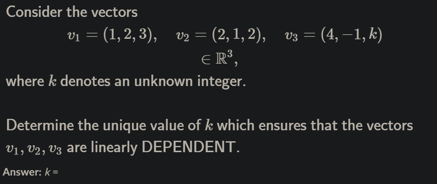 Solved Consider the vectors V1 = (1,2,3), v2 = (2,1,2), V3 = | Chegg.com
