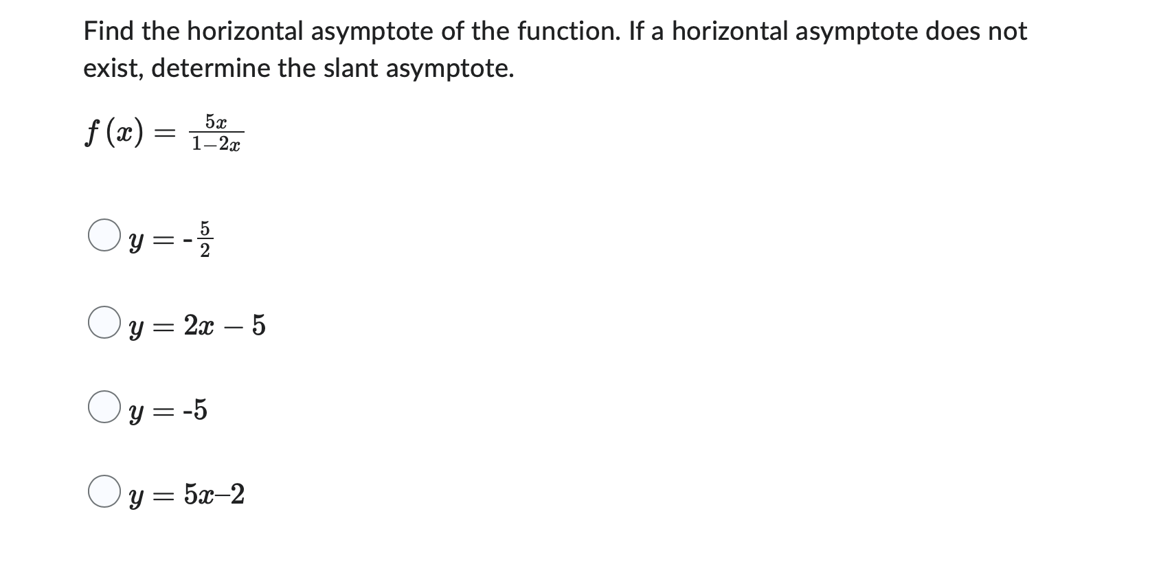 Solved Find the horizontal asymptote of the function. If a | Chegg.com