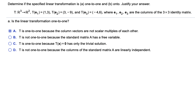 Solved Determine if the specified linear transformation is | Chegg.com