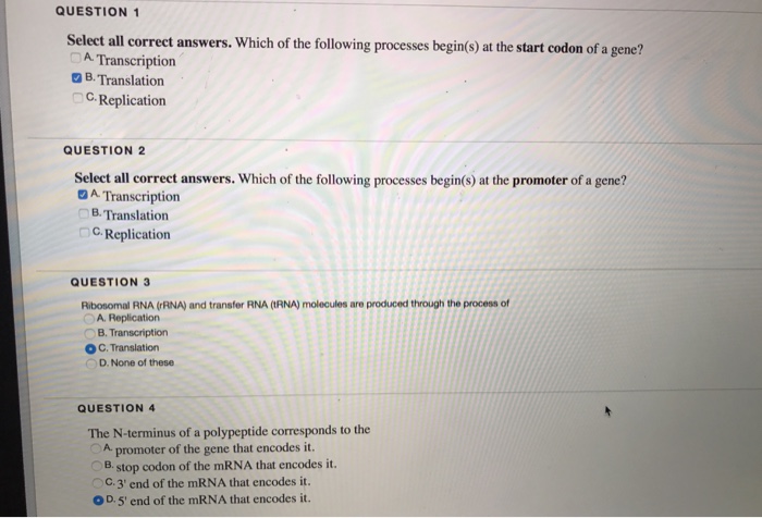 Solved QUESTION 1 Select all correct answers. Which of the | Chegg.com