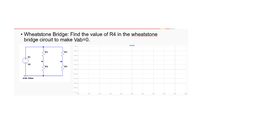 Solved • Wheatstone Bridge: Find the value of R4 in the | Chegg.com