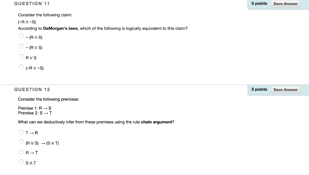 Solved QUESTION 11 5 pointsSave Answer Consider the | Chegg.com Solved QUESTION 11 5 pointsSave Answer Consider the | Chegg.com