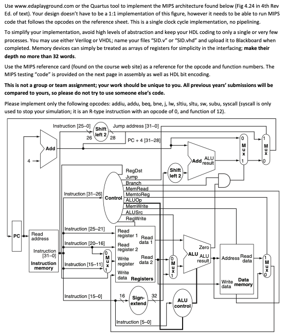 Use www.edaplayground.com or the Quartus tool to | Chegg.com